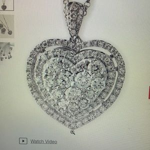 Effy | Jewelry | Effy Diamond Heart Pendant Necklace 4k Wg | Poshmark